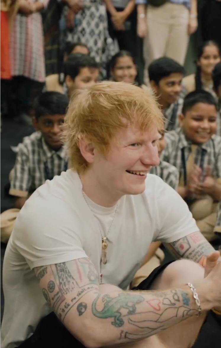 Ed Sheeran Wows Mumbai Students with 'Shape of You' Performance s