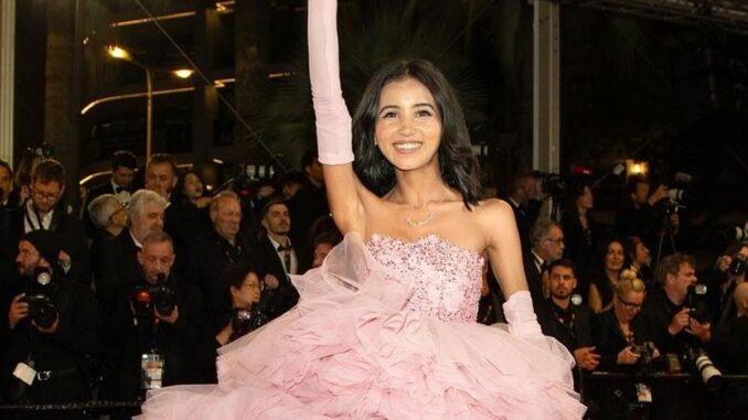 Nancy Tyagi's Cannes Elegance: A Self-Stitched Masterpiece of Black ...
